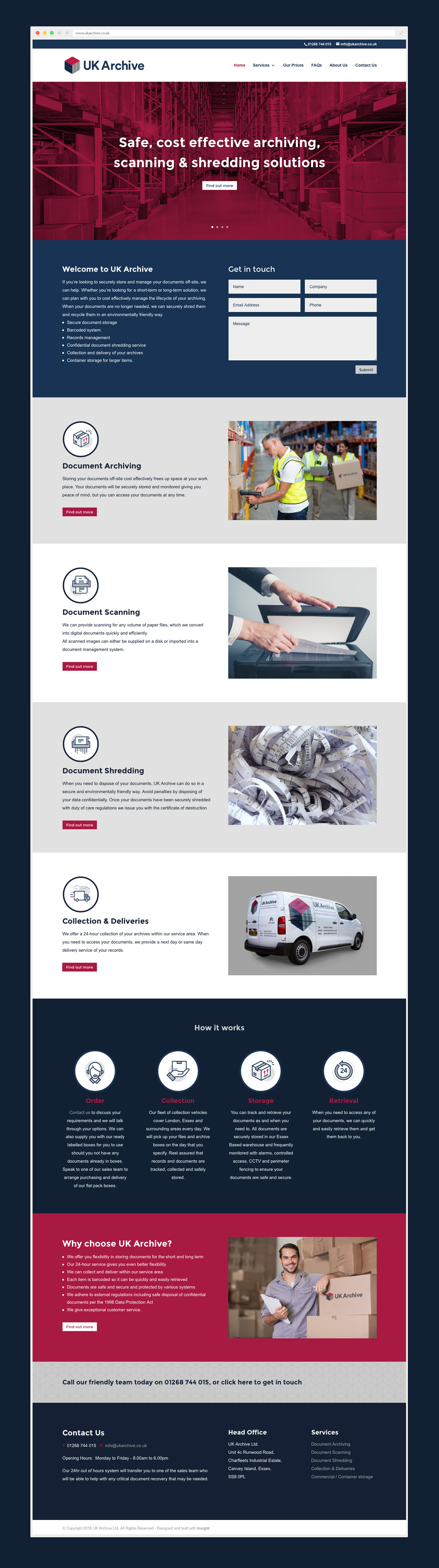 Design, branding and website design for UK Archive